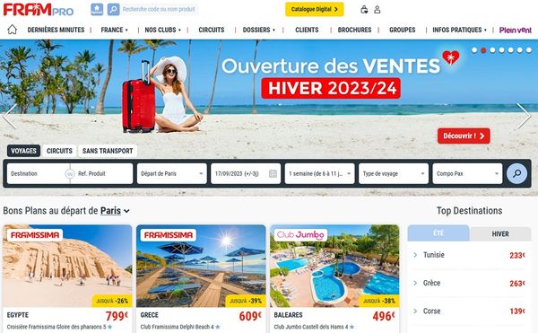 FRAMPRO : le site B2B de FRAM, accessible aux agents de voyages - Le ...