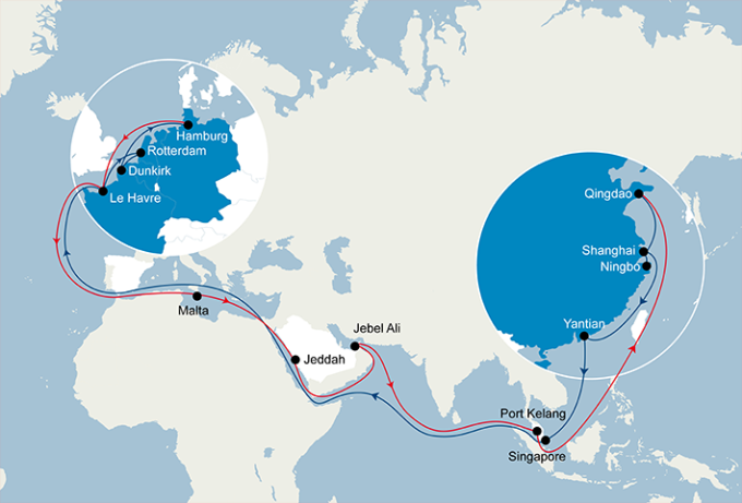 CMA CGM modifie son service French Asia Line entre l'Europe et la Chine ...